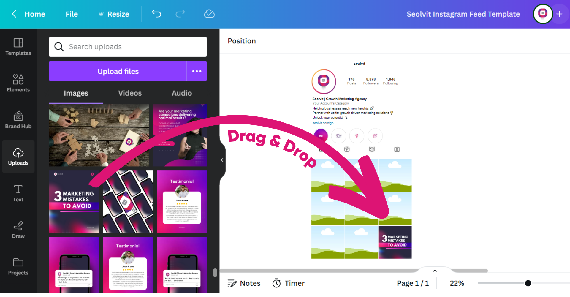 Get Your FREE Instagram Feed Template - Download Now!